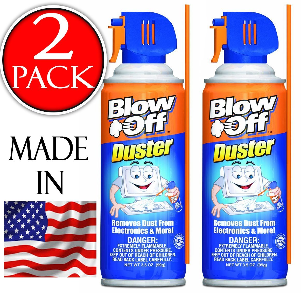 2 Bot. Blow-off Mini Compressed Air Duster 3.5 oz.- Northland Wholesale